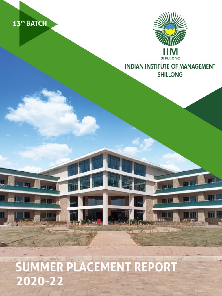 IIM Shillong Summer Placement Report Batch 2020 2022 | PDF | Business ...