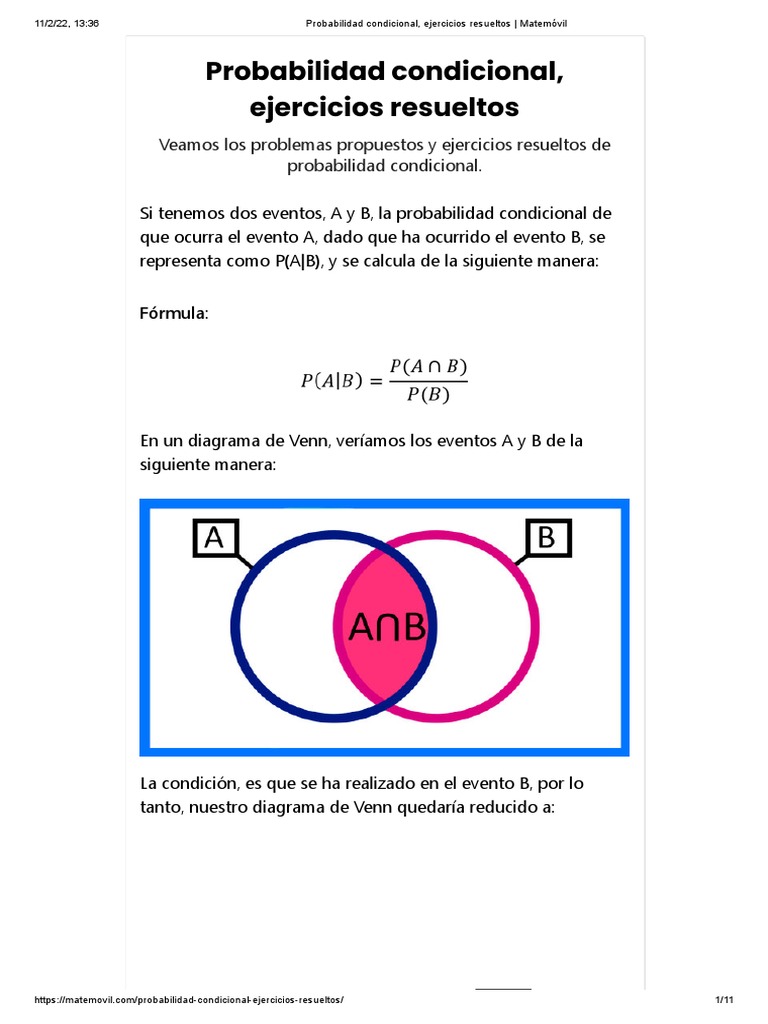 Probabilidad Condicional Ejemplos 1321994 | Probabilidad Condicionada