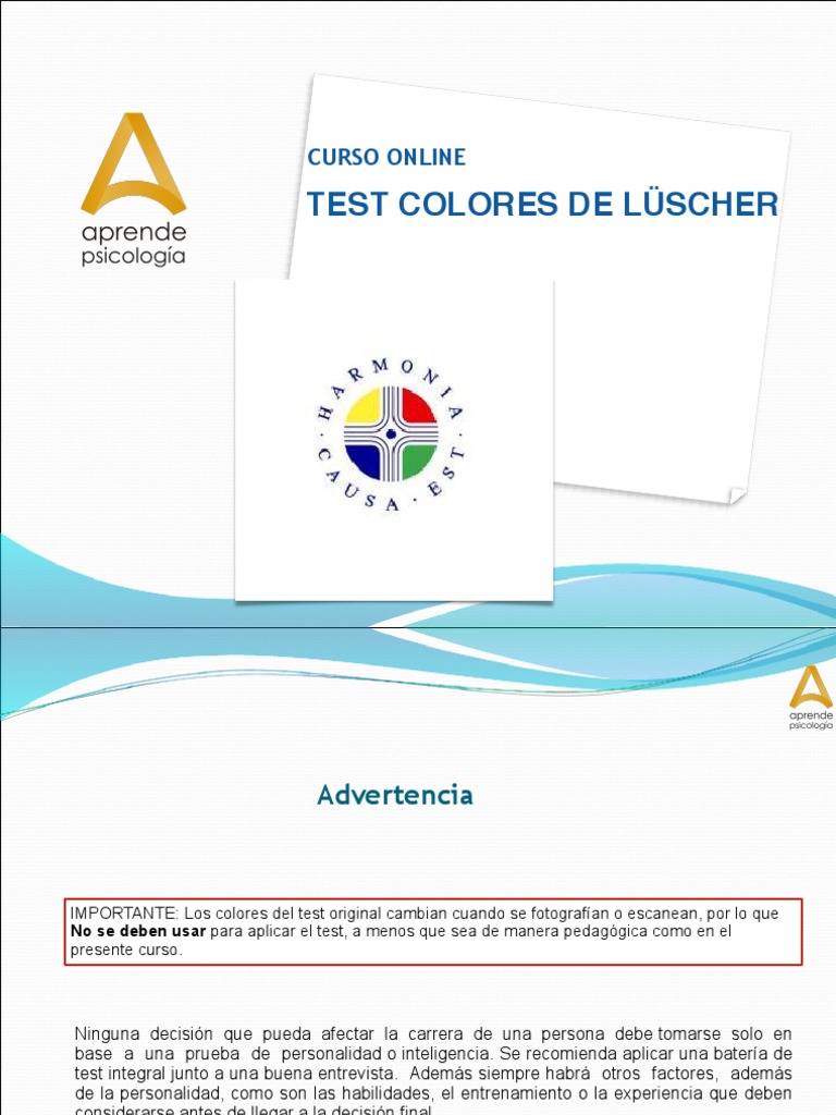 Manual Test Lüscher Completo | PDF | Color | Sicología