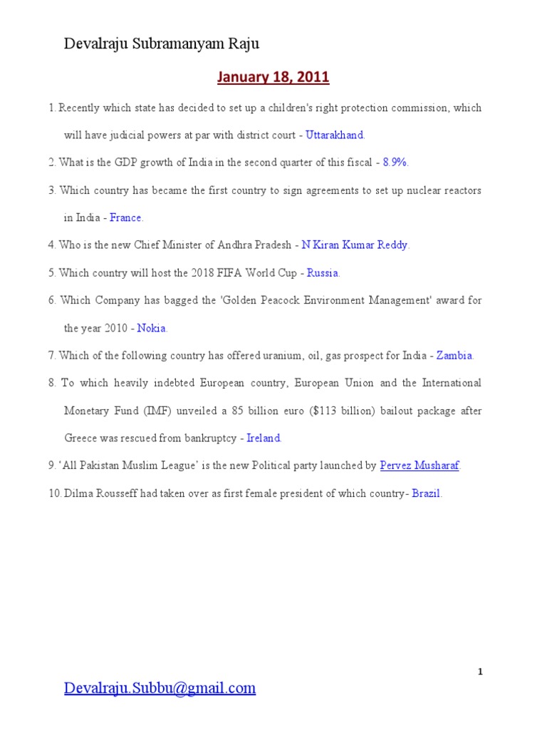 Devalraju Subramanyam Raju January 18 2011 Pdf Taxes