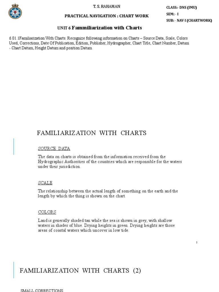 Chartwork and Navigation Basics | PDF | Compass | Water Transport