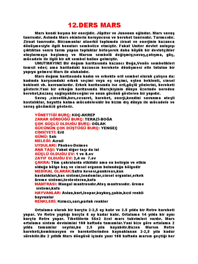 Mars 12.ders | PDF