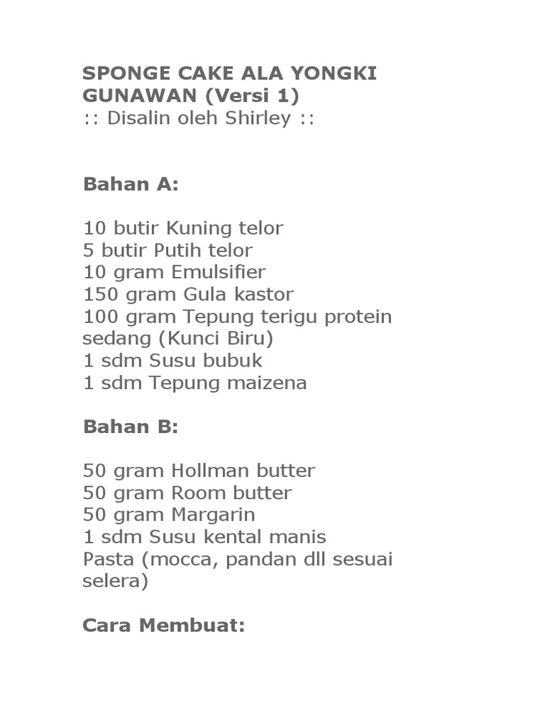 Resep Kue | PDF
