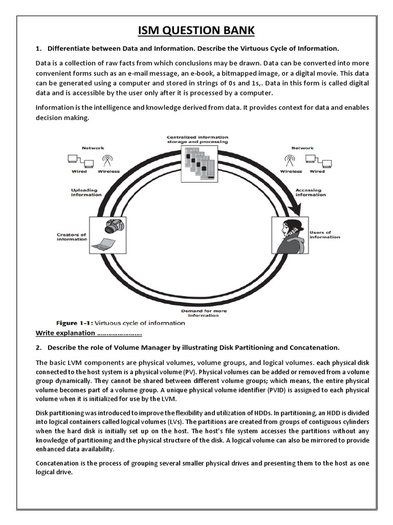 Ism Question Bank - Unit 1 | PDF | Computer Data Storage | File System