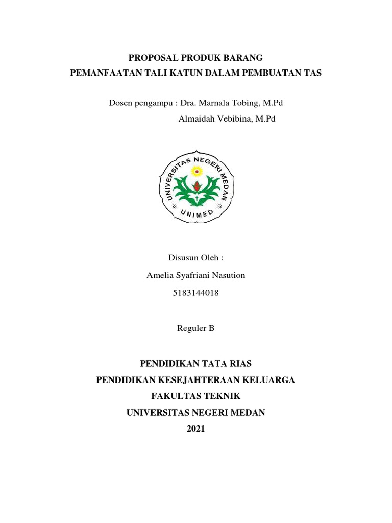 Contoh Proposal Desain Produk Barang | PDF