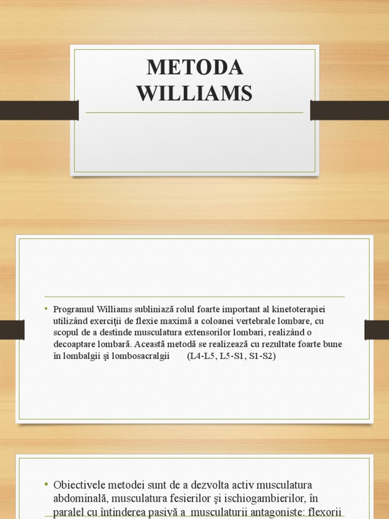 Curs 12 - Metoda Williams | PDF