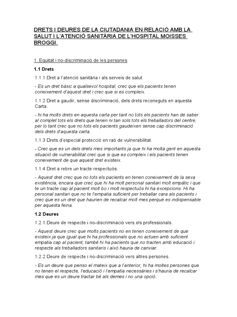 Drets I Deures de La Ciutadania | PDF