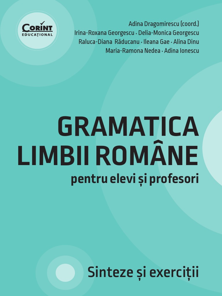 Gramatica Limbii Române: Sinteze Și Exerciții | PDF
