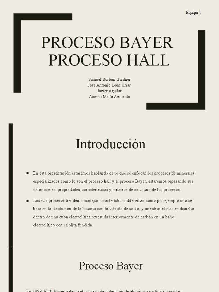 Proceso Bayer (Completo) | PDF | Física Aplicada e Interdisciplinaria | Elementos químicos