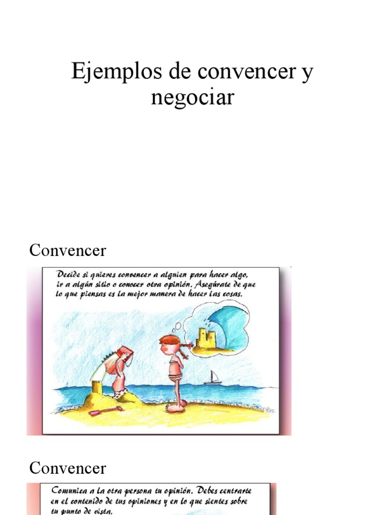 Ejemplos de Convencer y Negociar | PDF