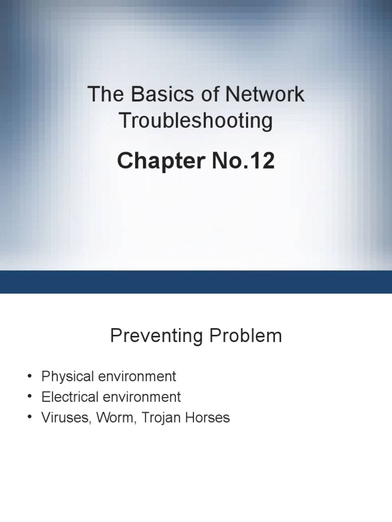The Basics of Network Troubleshooting: Chapter No.12 | PDF | Computer ...
