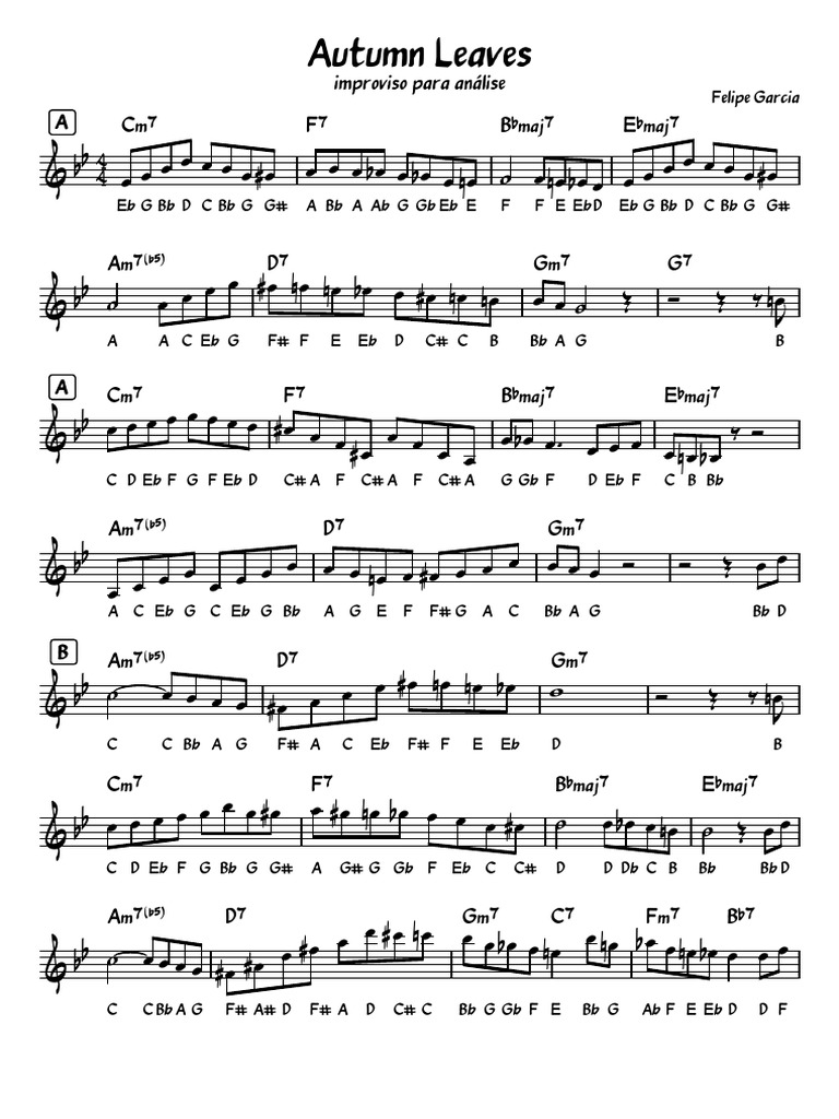 Autumn Leaves Chorus para Análise | PDF
