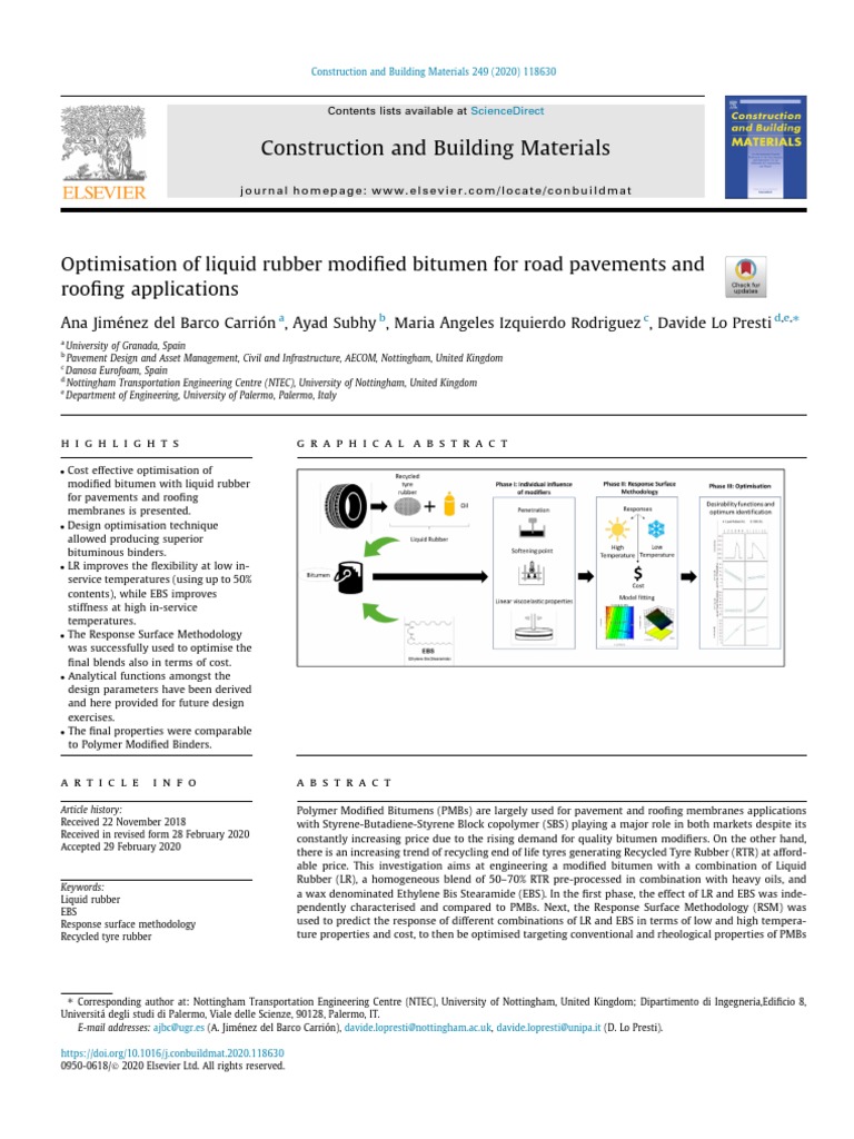 Journal Bitumen Roof 3 | PDF | Asphalt | Viscoelasticity