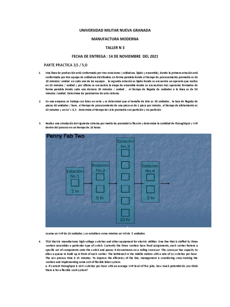 Taller N 3 Manufactura Moderna | PDF