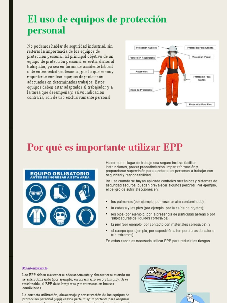 El Uso e Importancia Del EPP | PDF