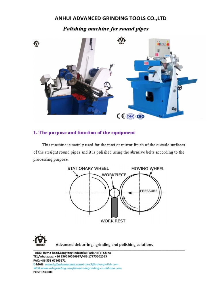 Quotation of Pipe Polishing Machine | PDF | Grinding (Abrasive Cutting) | Manufactured Goods