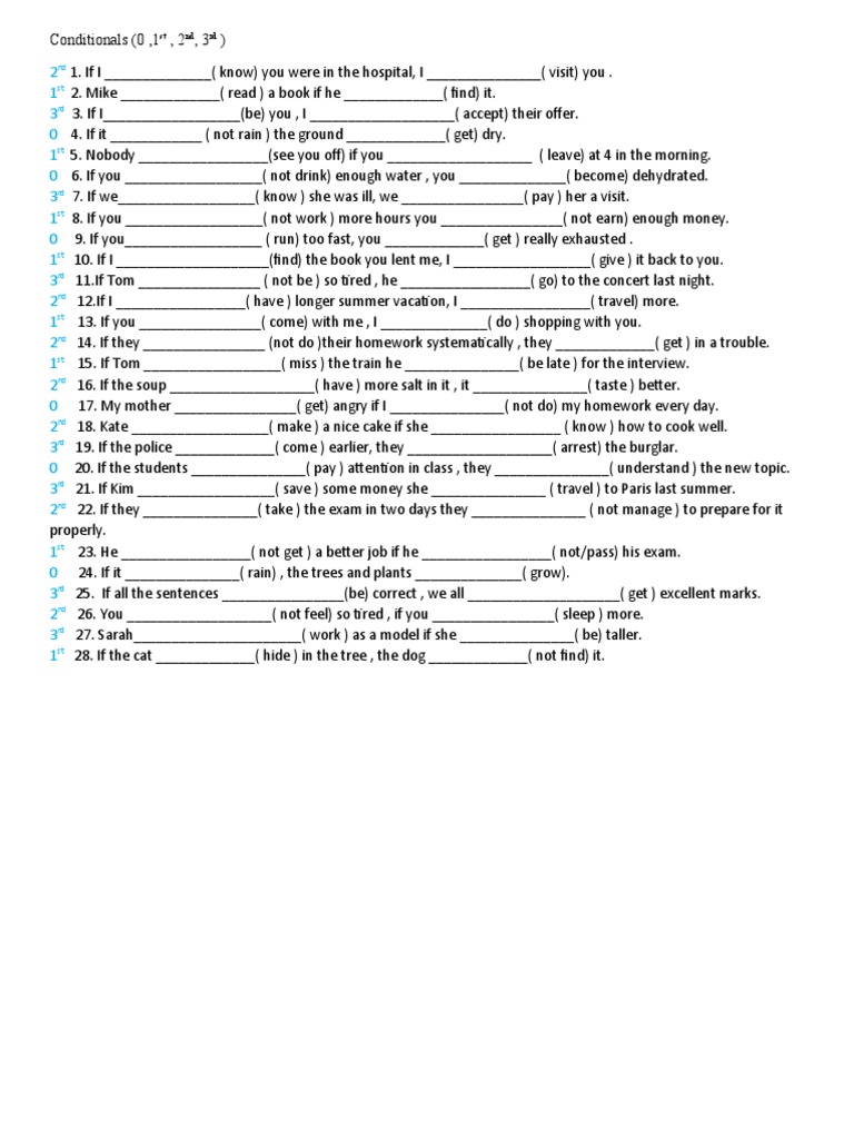Conditionals Test | PDF
