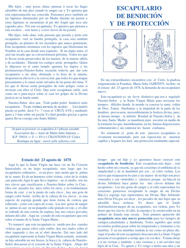 Escapulario Morado: Protección y Bendición | PDF | María, madre de Jesús