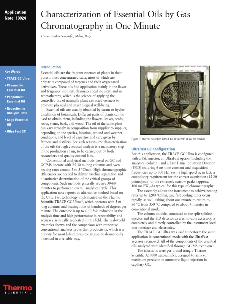 Characterization of Essential Oils by Gas Chromatography ...