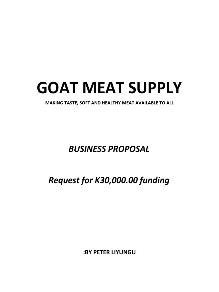 Goat Meat Supply Business Proposal | PDF | Meat | Goat