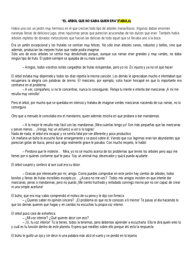 El Arbol Que No Sabia Quien Era | PDF El Arbol Que No Sabia Quien Era | PDF
