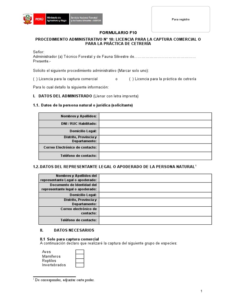 Formulario F10 | PDF | Gobierno | Justicia