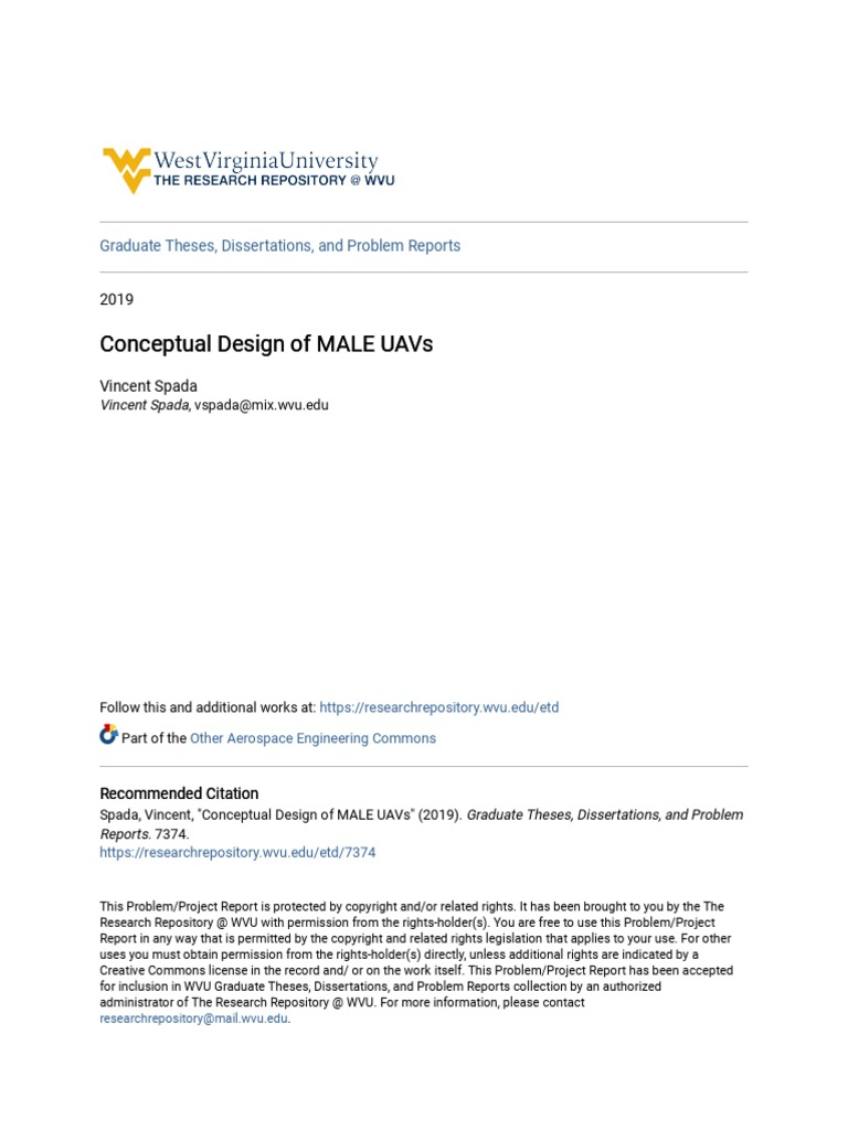 Conceptual Design of MALE UAVs | PDF | Drag (Physics) | Lift (Force)