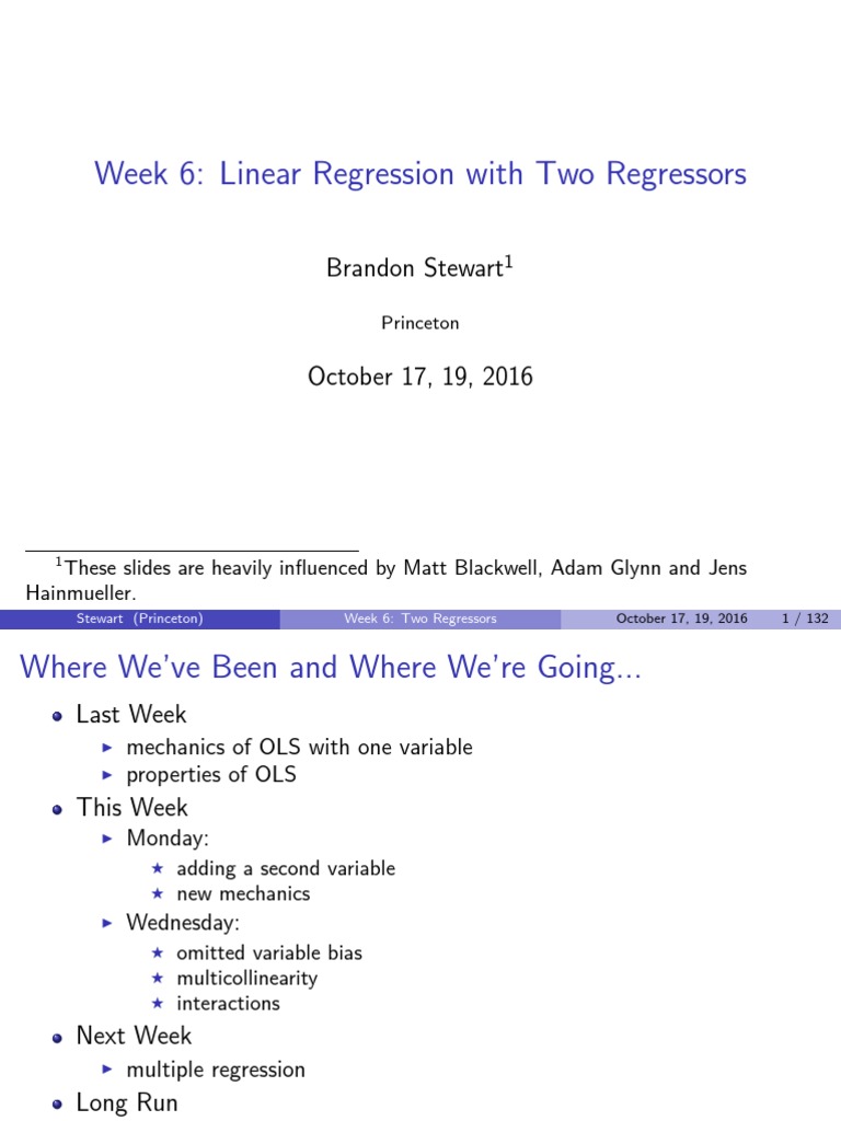 Lec 6 | PDF | Dependent And Independent Variables | Linear Regression