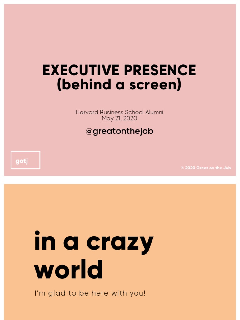 Exeuctive Presence Behind A Screen | PDF | Body Language