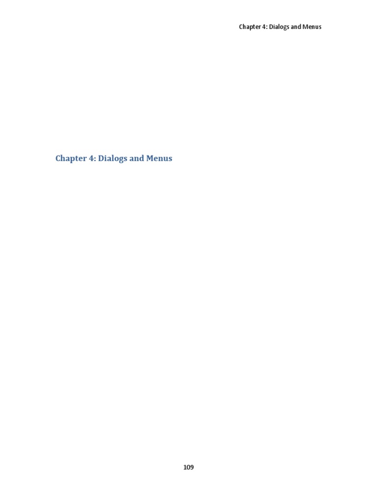 Chapter 4: Dialogs and Menus | PDF | Menu (Computing) | Filename