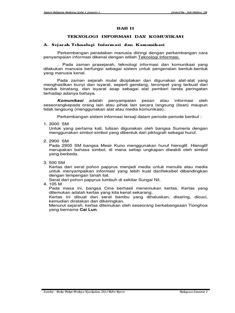 Materi Prakarya KLS 8 Bab Ii | PDF