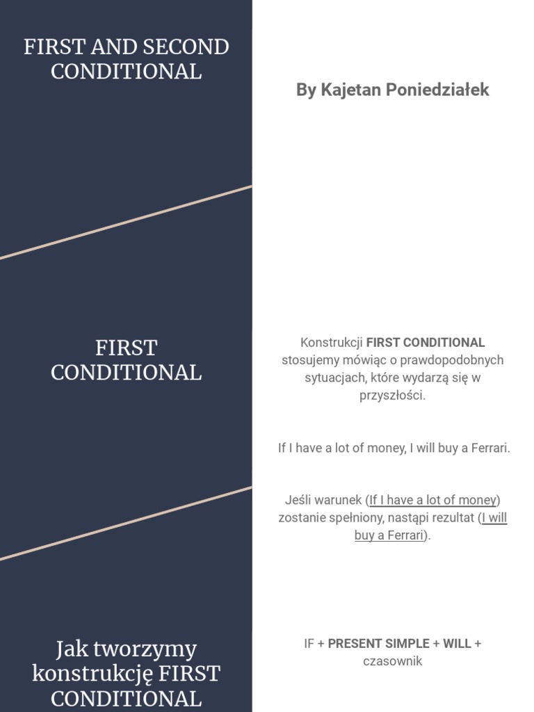 First and Second Conditional | PDF