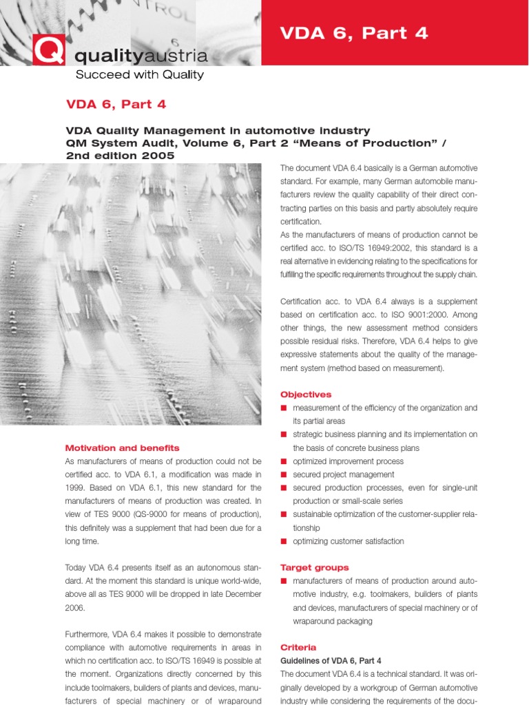 Vda 6 | Download Free PDF | Iso 9000 | Quality Management
