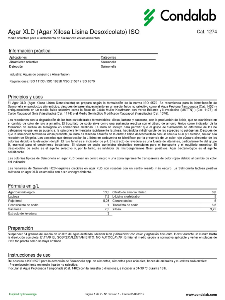 Xilosa Lisina Desoxicolato | PDF | Química