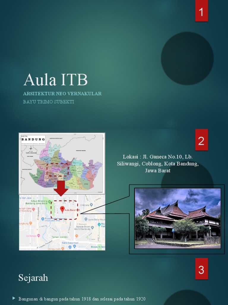 Tugas Arsitektur Vernakular (Anlalisa Aula ITB) - Bayu Trimo S | PDF