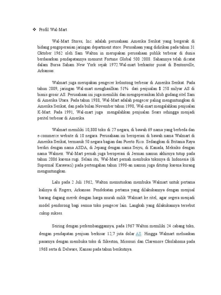 Wal Mart | PDF