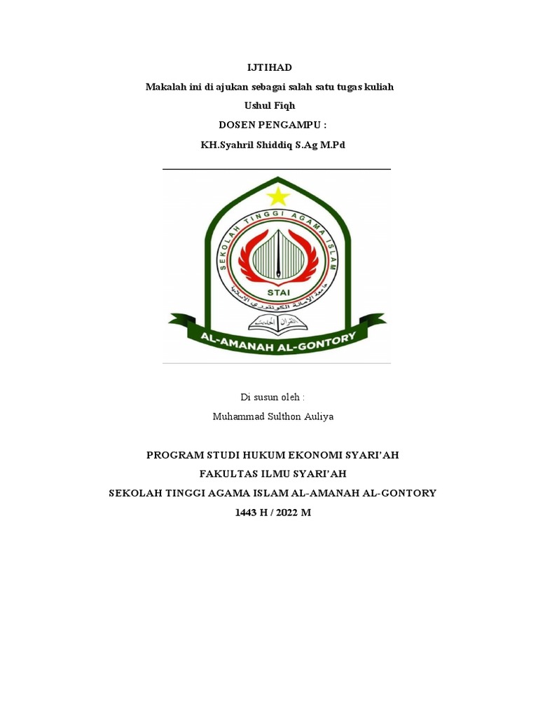 Ushul Fiqh-IJTIHAD | PDF | Agama & Spiritualitas