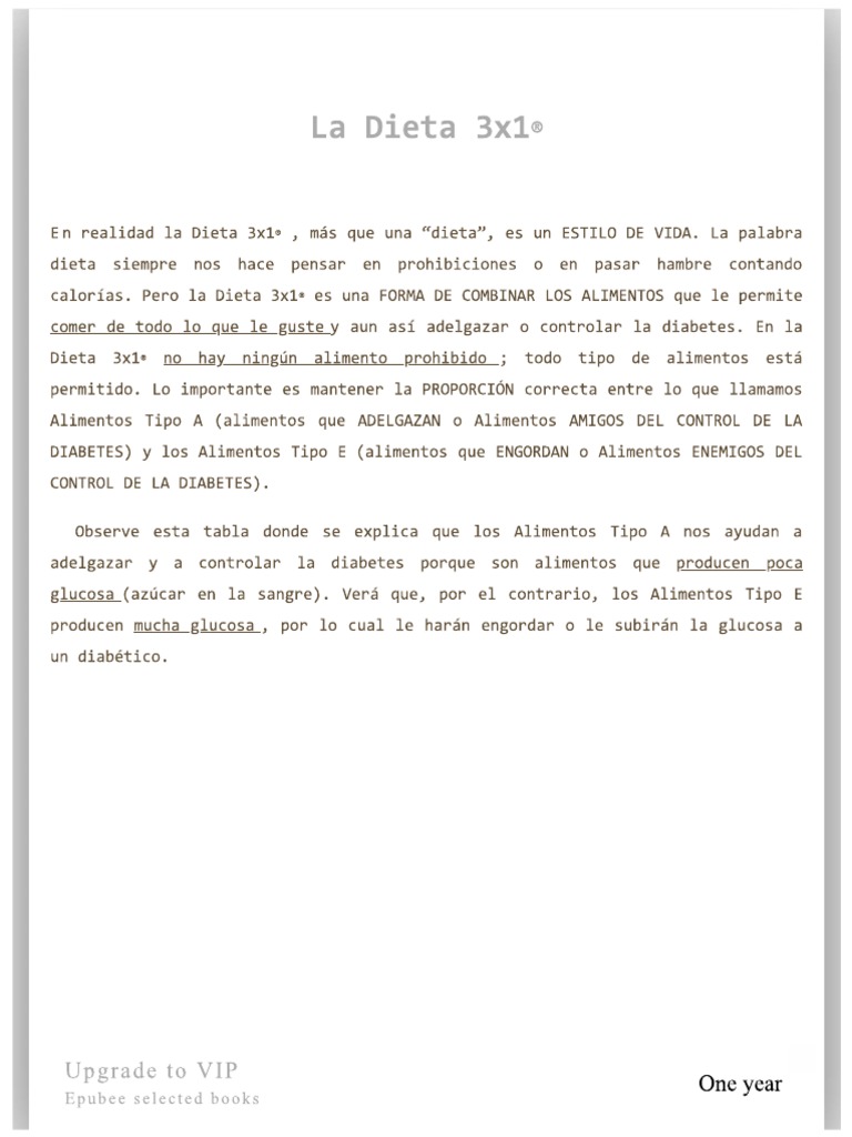 Dieta 3x1 | PDF