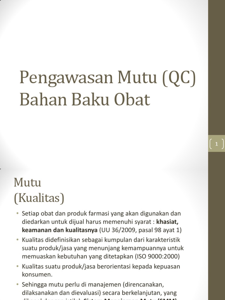 Pengujian Mutu (QC) | PDF