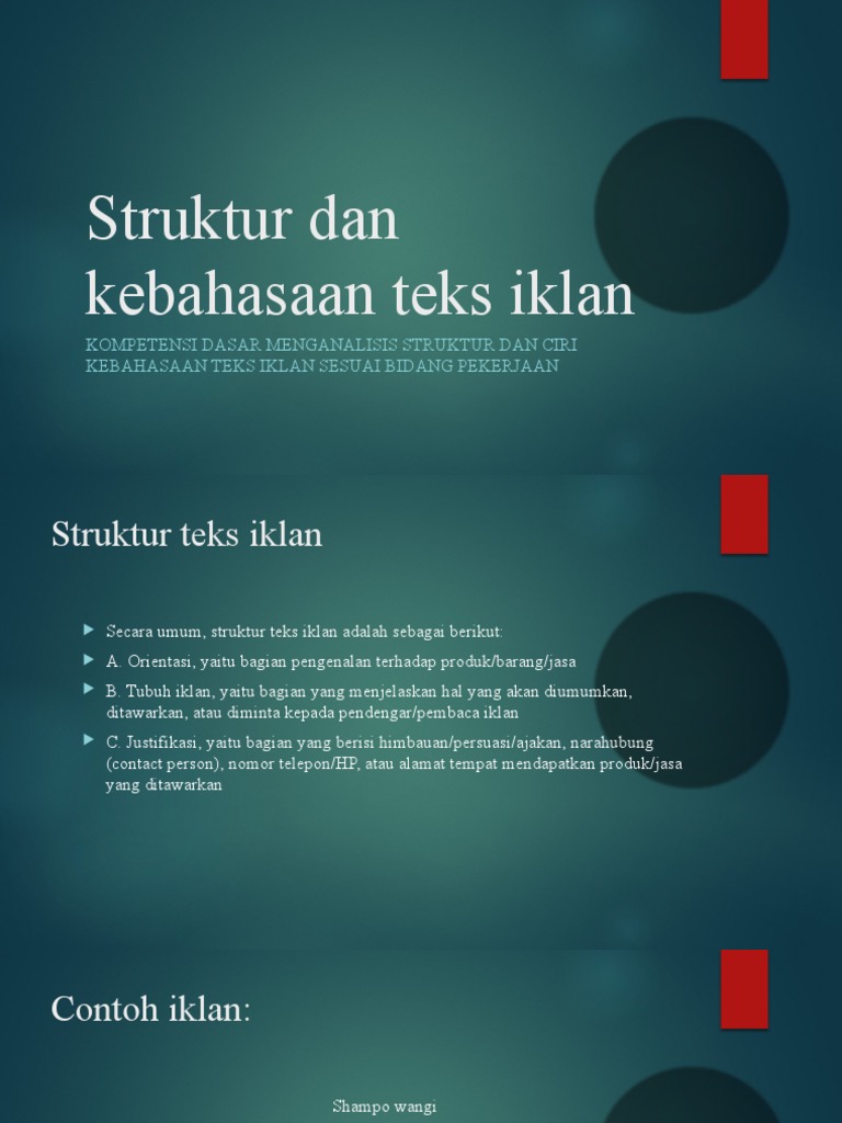 Struktur Dan Kebahasaan Teks Iklan | PDF