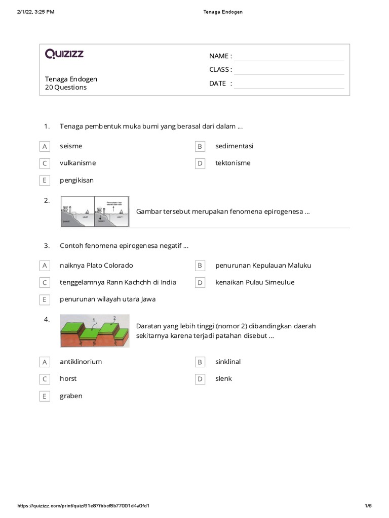 Fenomena Tenaga Endogen dalam Geologi | PDF