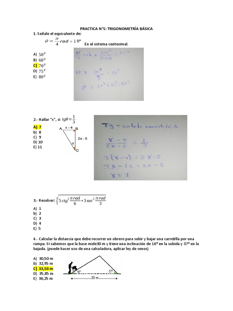 Practica #5 Trigonometria Básica | PDF | Métodos y materiales de enseñanza