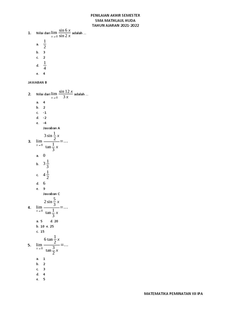 Soal PAS Kelas XII | PDF | Metode & Bahan Ajar