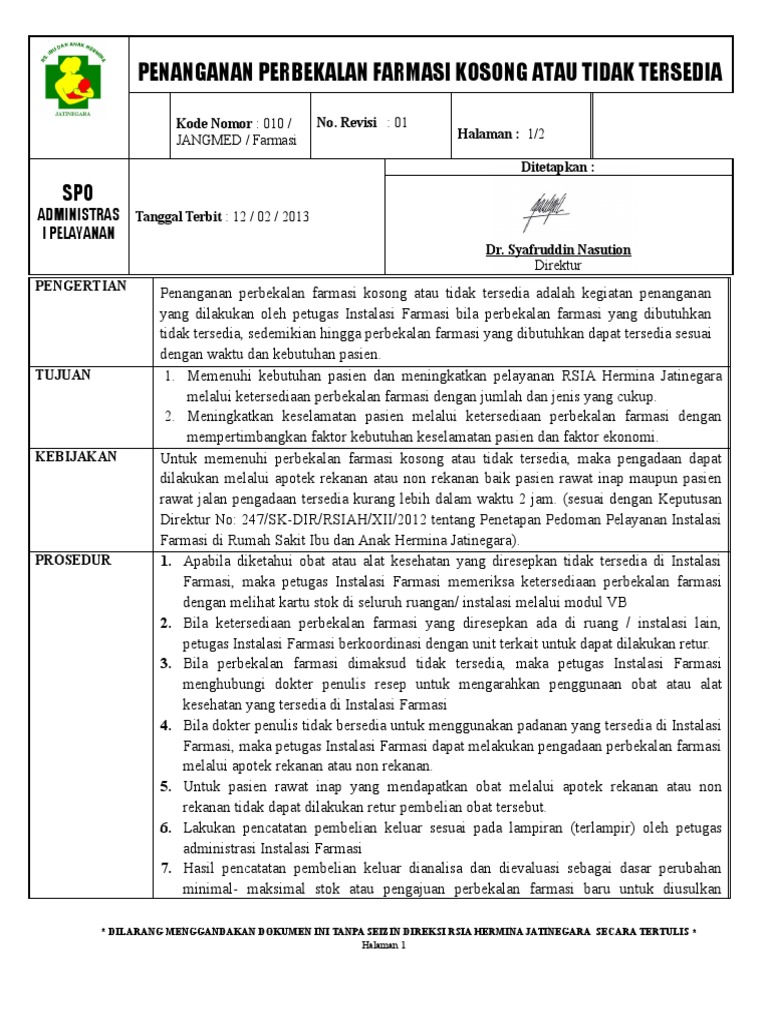 Pembelian Obat Dan Alkes Ke Apotek Rekanan Pdf