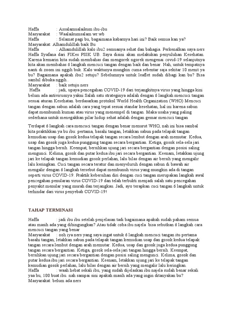 DIALOG LEAFLET 6 Langkah Mencuci Tangan | PDF | Gaya Hidup