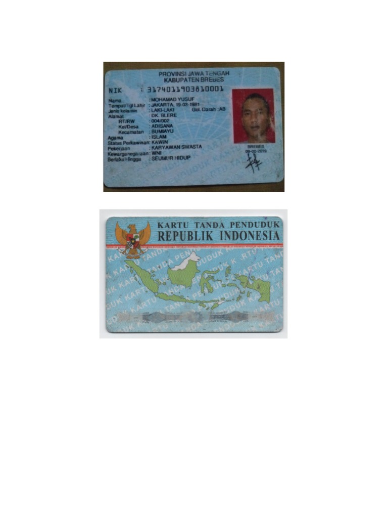 KTP Atas Bawah | PDF