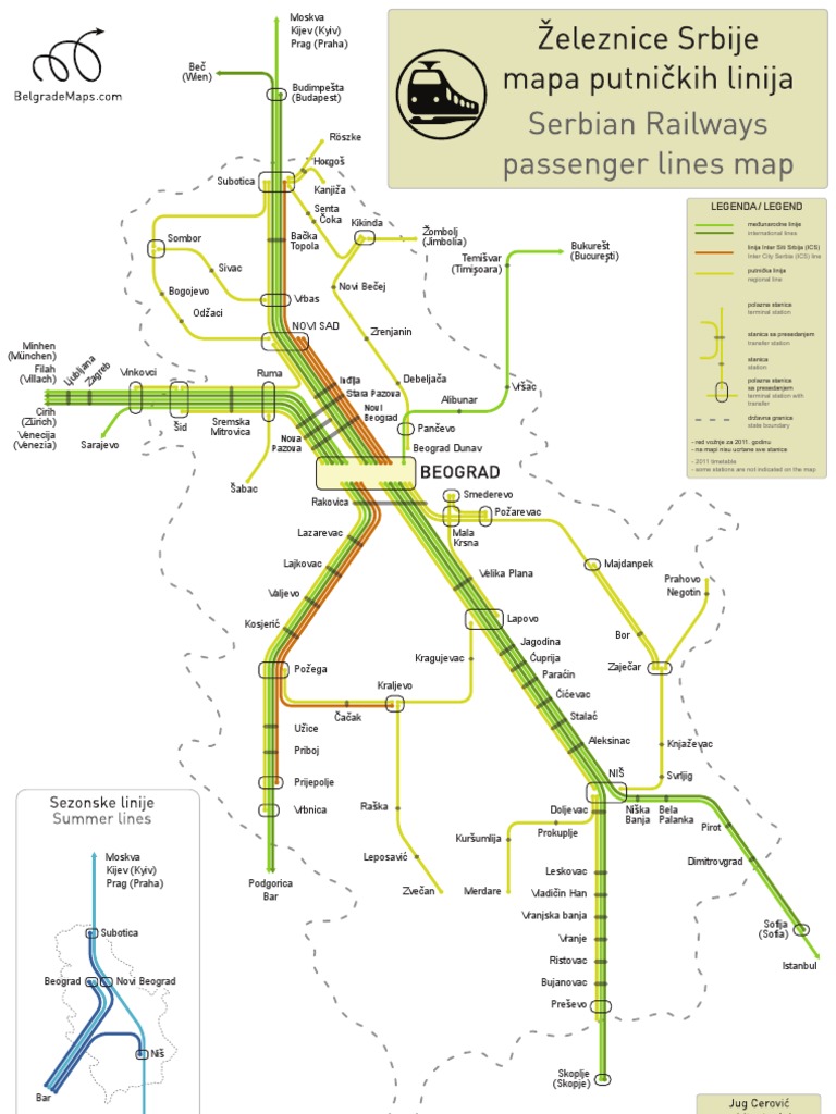 Mapa Zeleznica Srbije 2011 1953 | PDF