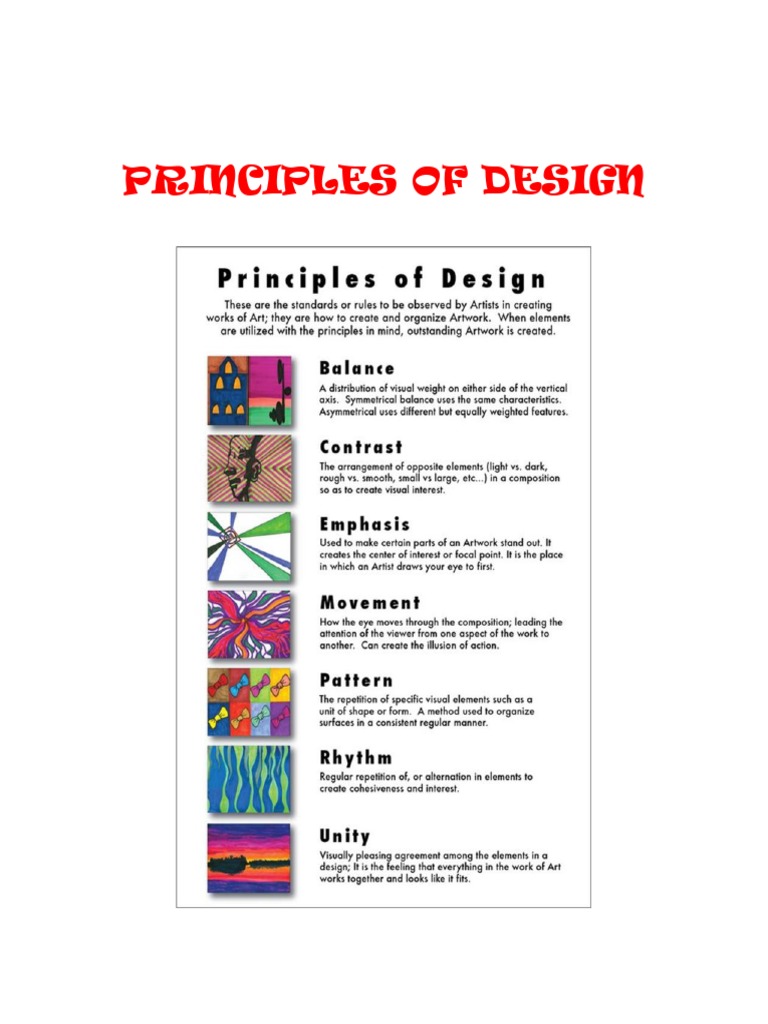 Principles of Design | PDF | Composition (Visual Arts) | Pattern