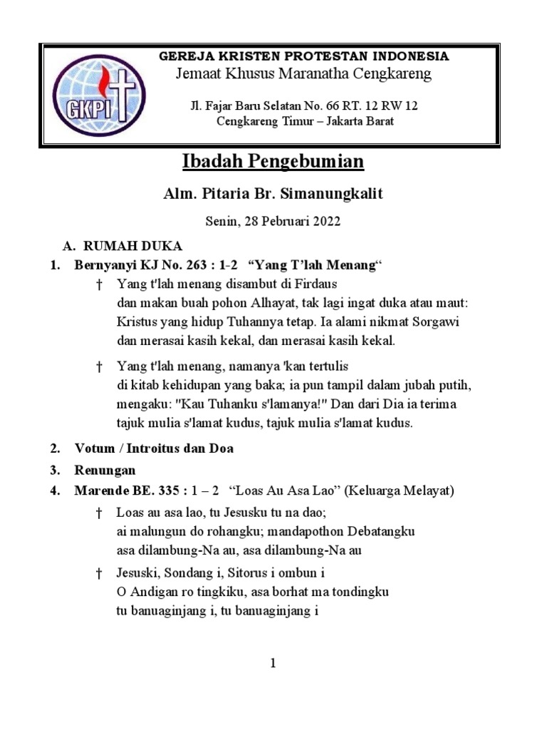 IBadah Pengebumian 2022 | PDF