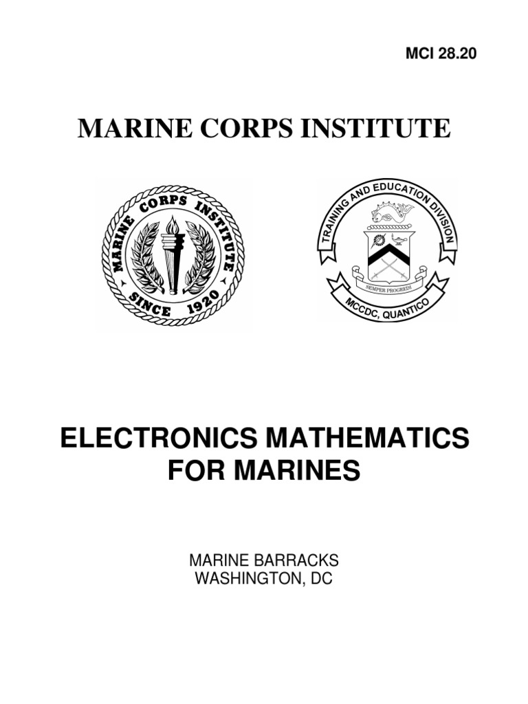 Electronics Mathematics for Marines MCI 28.20: A Foundation in ...